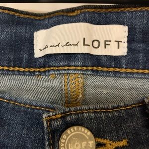 LOFT | Jeans | Loft Modern Straight Jeans Distressed Raw Hem 0 | Poshmark